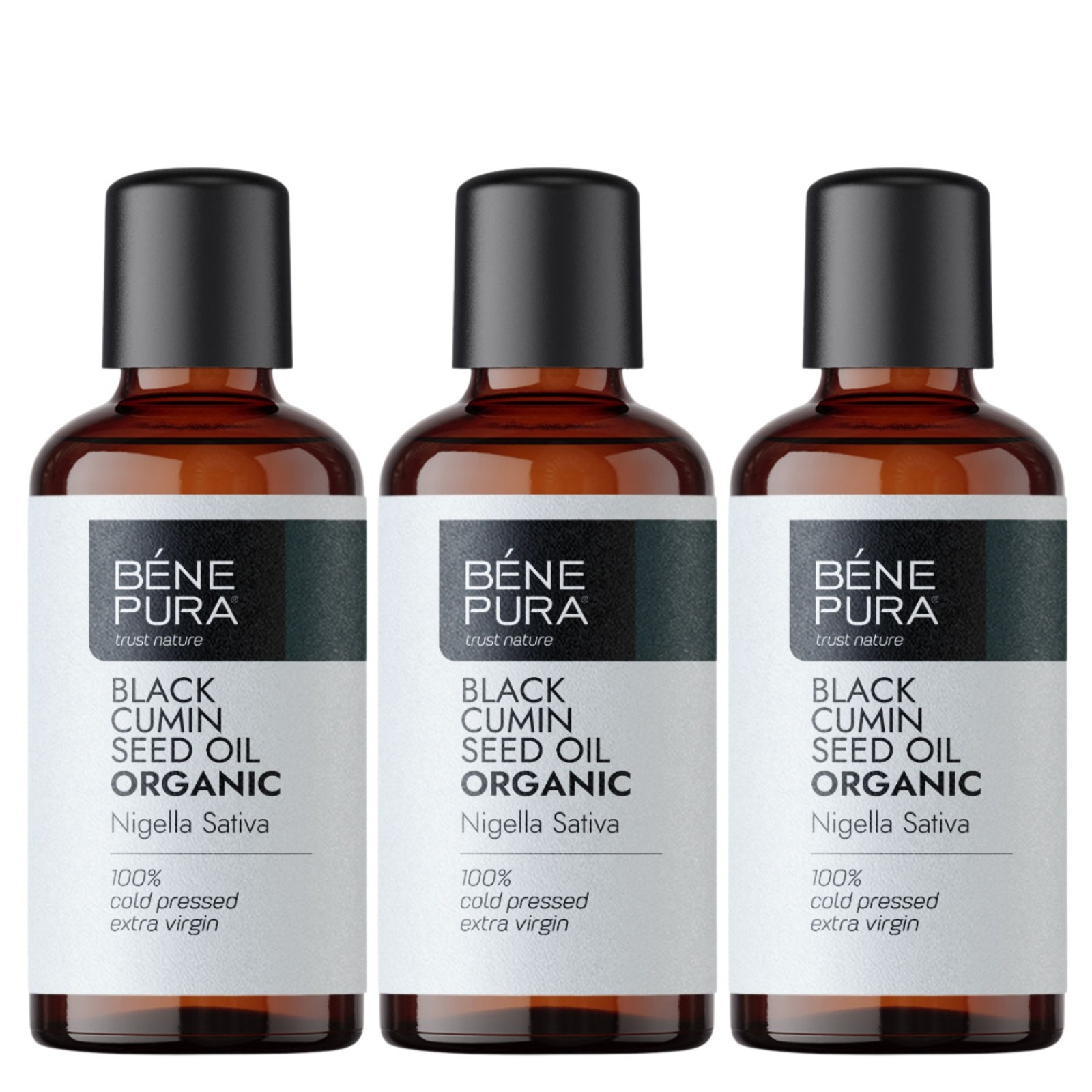 ᐉ 3x Bio Cominho Preto Óleo transportador - 100ml - Benepura.pt